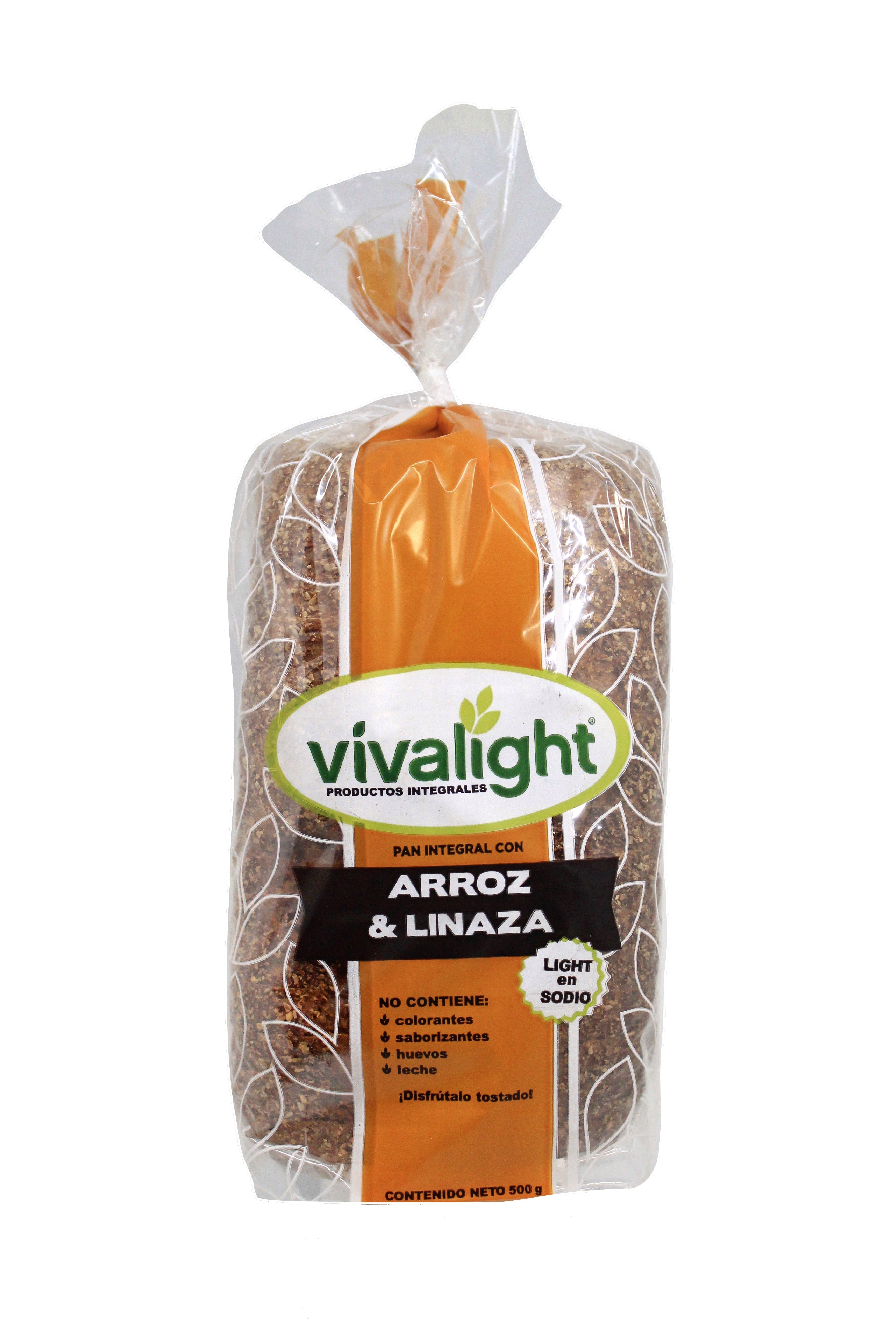 Pan integral con Arroz & Linaza light en sodio. – vivalight colombia