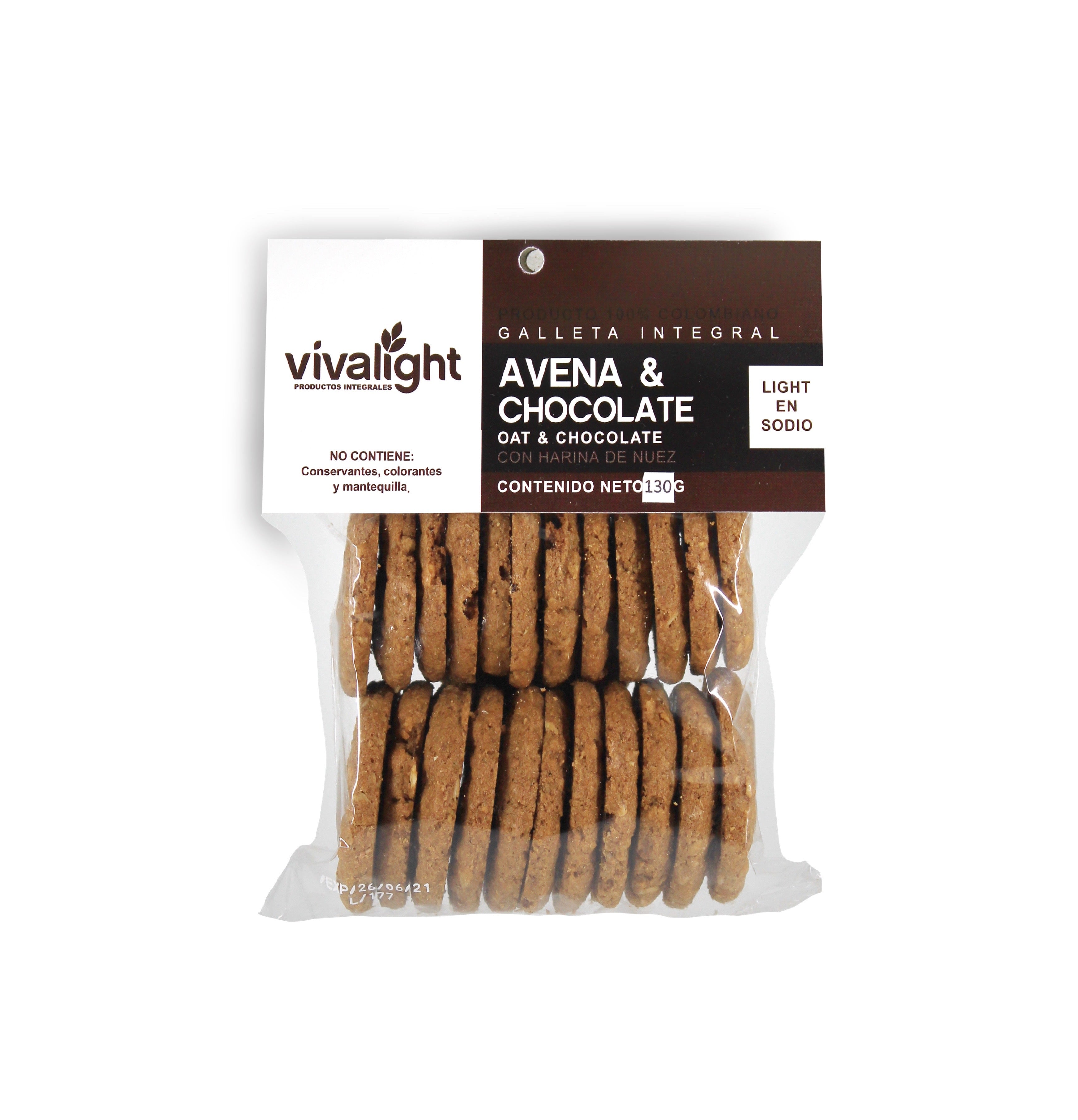 Galleta de Avena & Chocolate x 20 unidades. – vivalight colombia